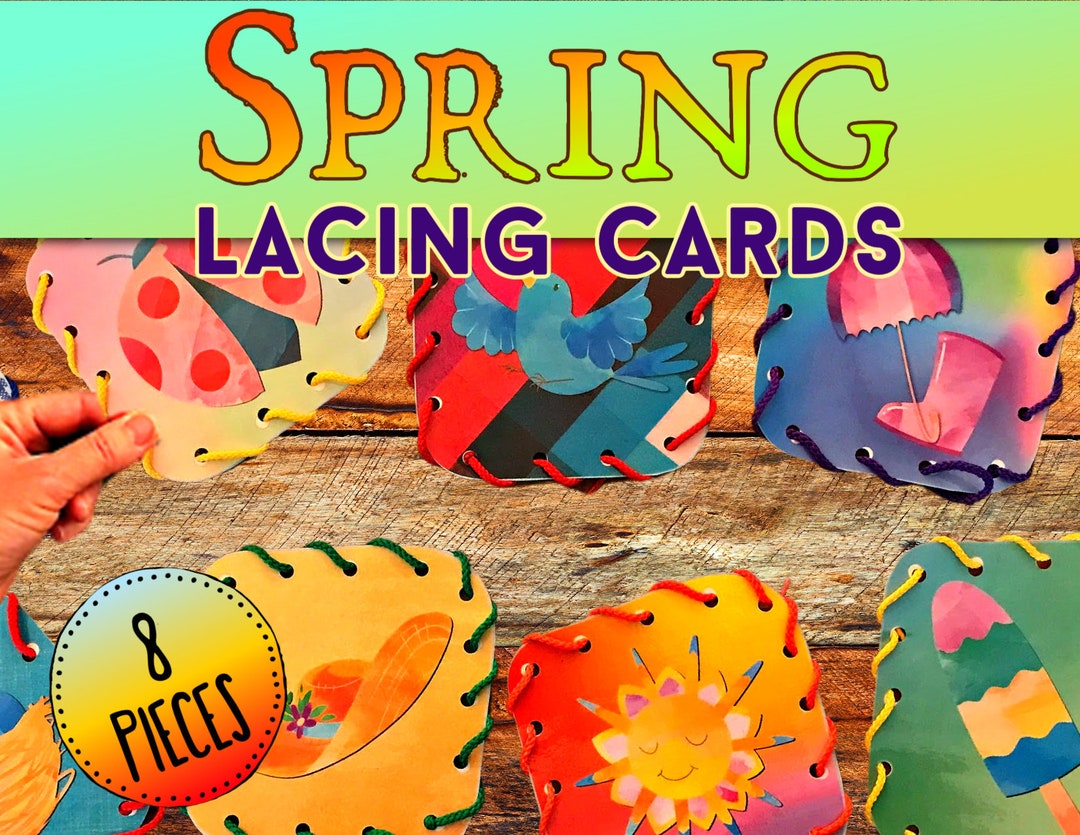Spring Lacing Cards Lacing Cards Spring Activity - Etsy