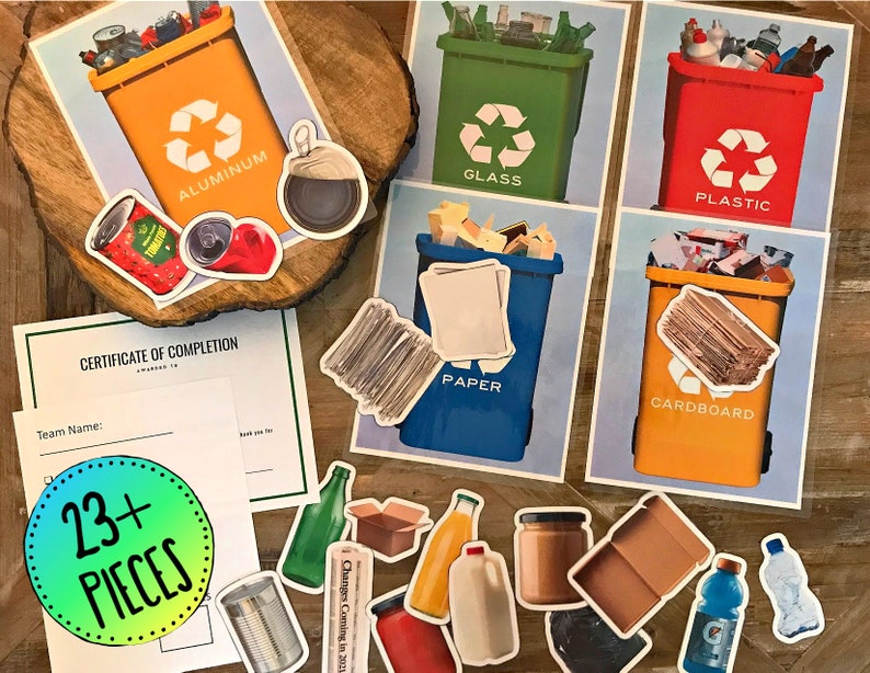 Recycling Activity Conservation Activity Sorting Mats Scavenger Hunt ...