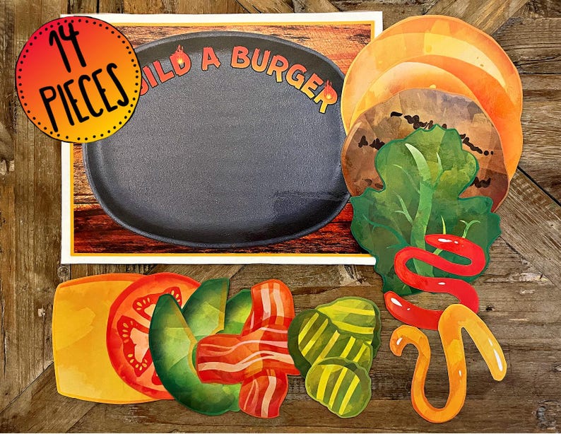 Build a Hamburger Sensory Bin | Hamburger Activity | Sensory Bin ...