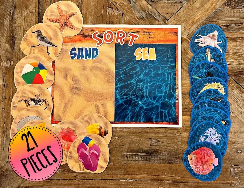 Sand and Sea Sorting Sensory Bin | Ocean Objects Sorting | Sensory Bin ...