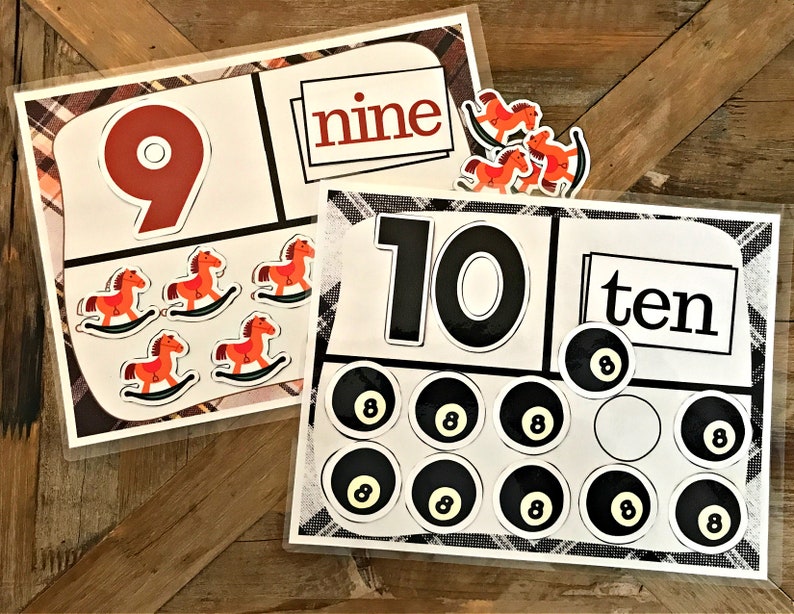 Number Counting Busy Book Number Words Counting 1-10 Learn Numbers Printables Prek Learning ...