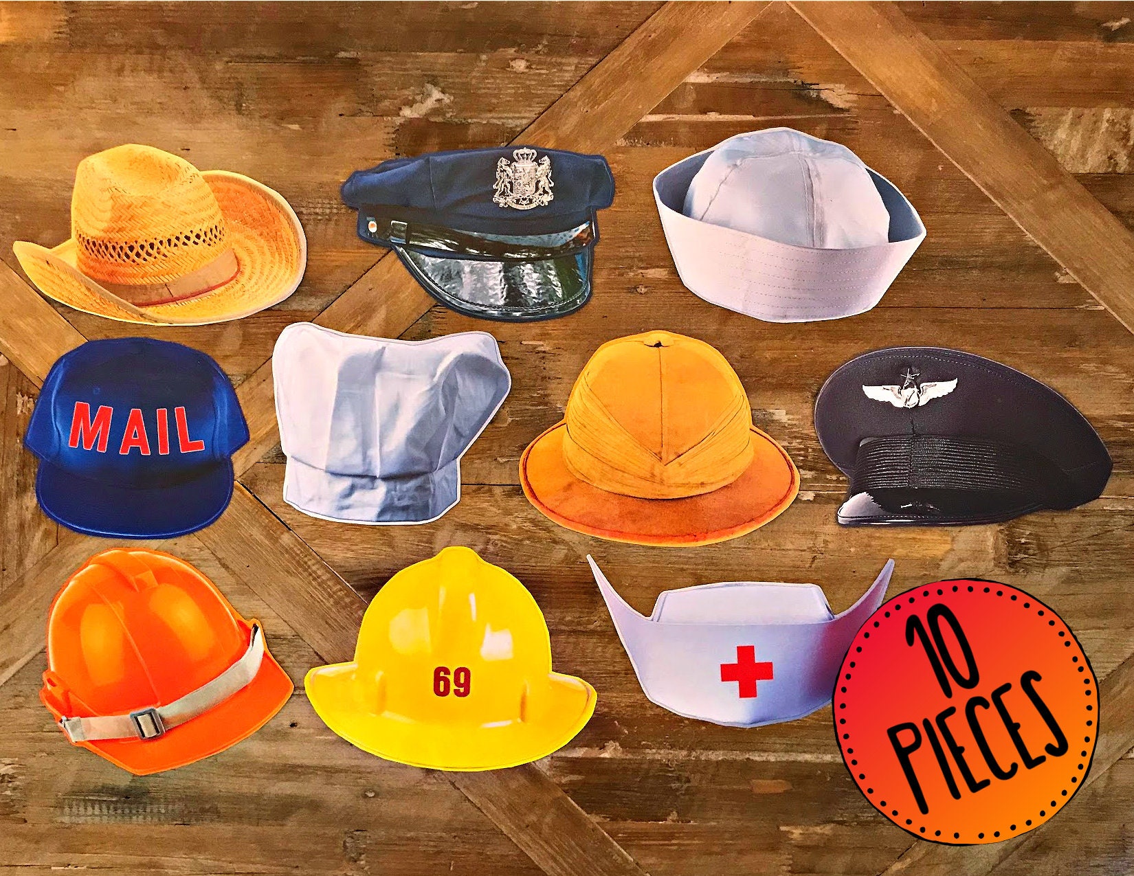 Community Helper Hats Dramatic Play | Hat Pretend Play | Community ...