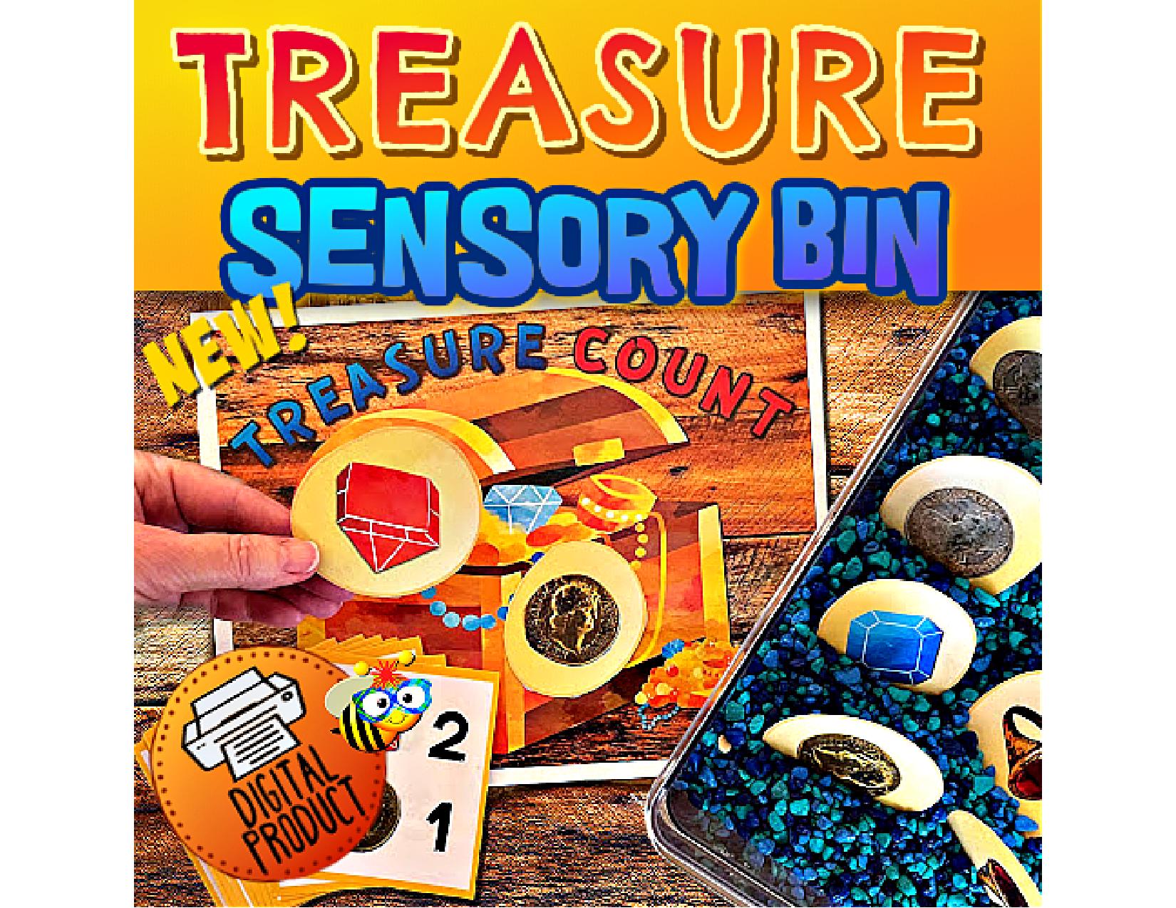 Treasure Counting Sensory Bin | Simple Counting | Sensory Bin Activity ...