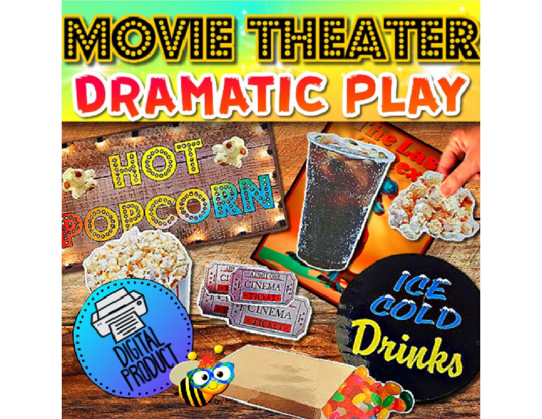 Movie Theater Dramatic Play | Pretend Play Movie Theater | Printable ...