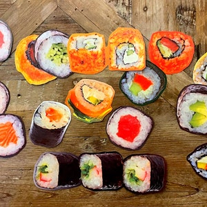 Sushi Bar Dramatic Play | Food Pretend Play | Food Cutouts | Preschool ...