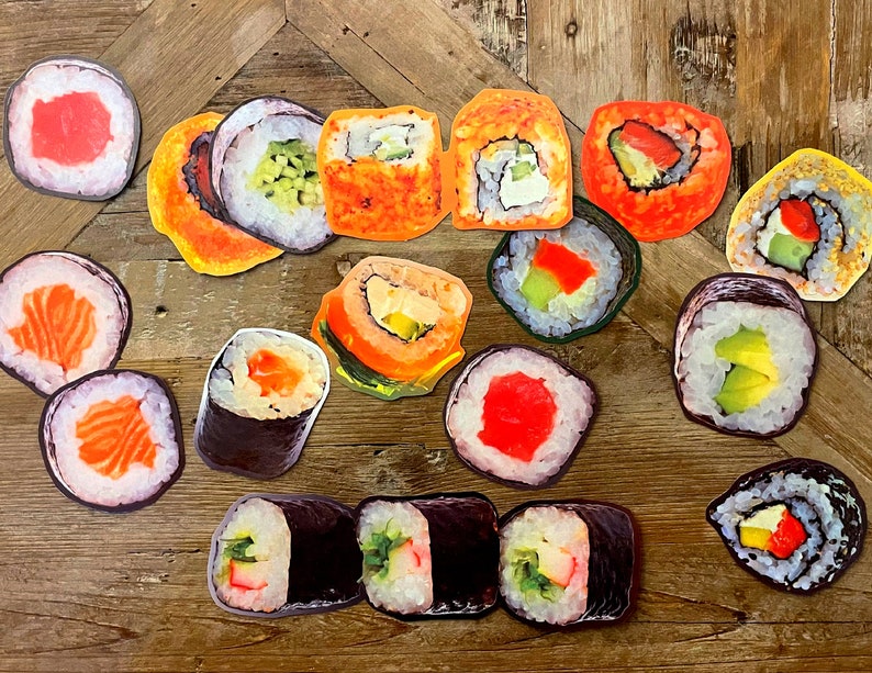 Sushi Bar Dramatic Play | Food Pretend Play | Food Cutouts | Preschool ...