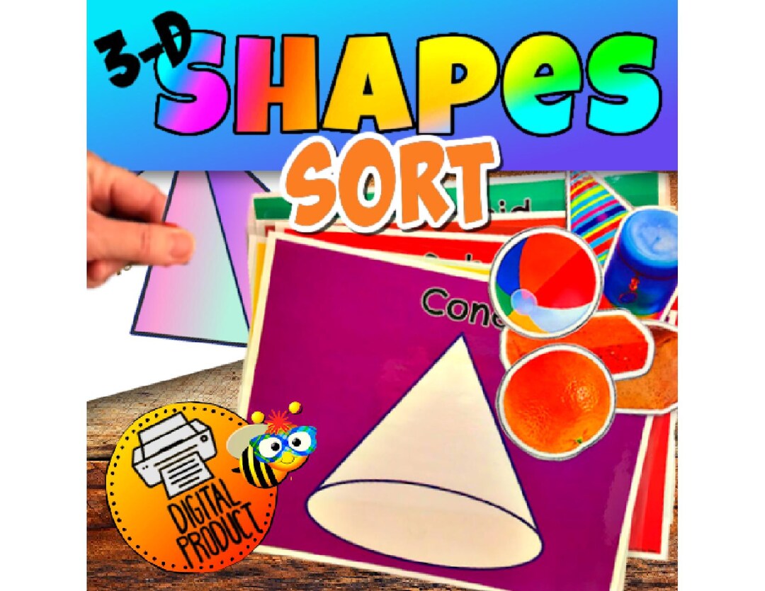3-D Shape Sorting | 3D Shapes | Environmental Print | Three Dimensional ...