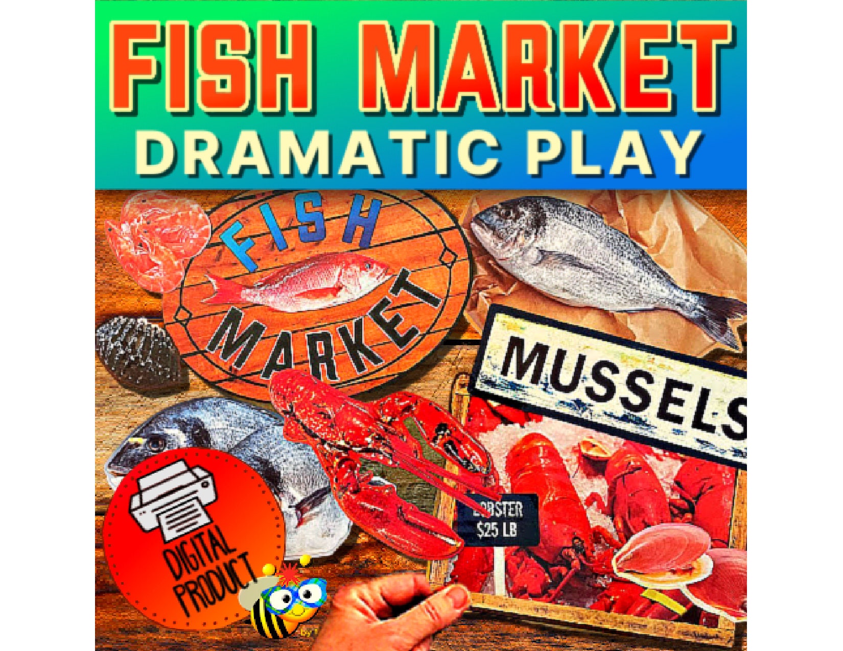 Fish Market Dramatic Play Pretend Play Fish Market Fish Activity ...