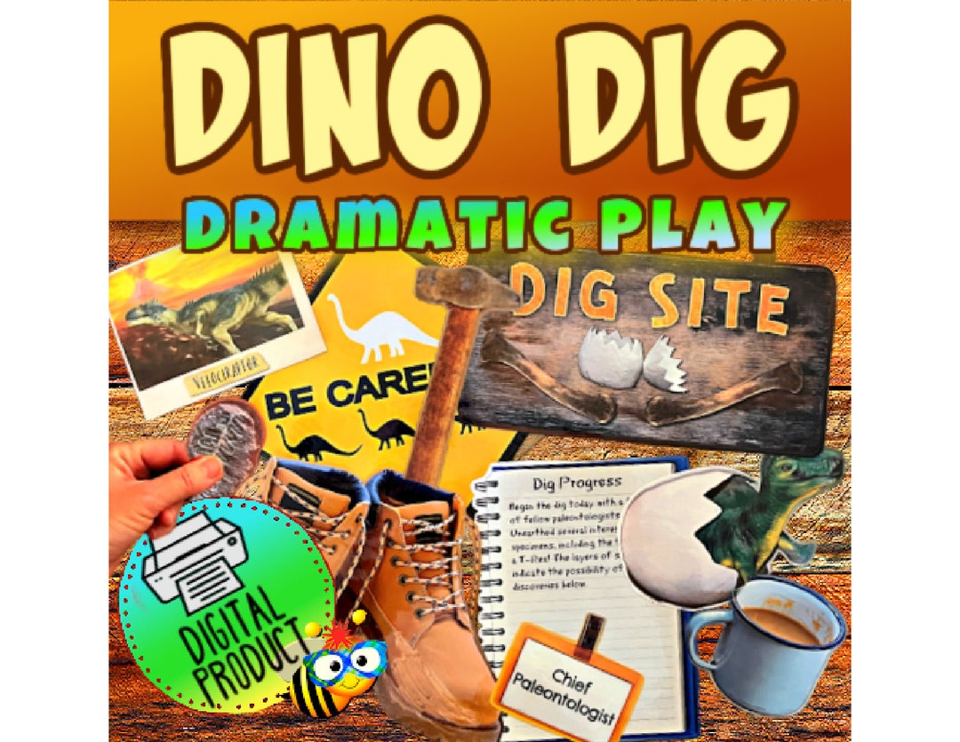 Dinosaur Dig Dramatic Play Dinsosaur Pretend Play Prek Pretend Play ...