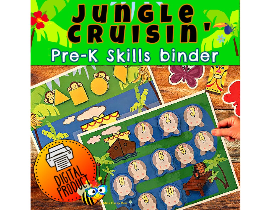 Jungle Busy Book | Printable Busy Book | Early Binder Jungle | Jungle ...