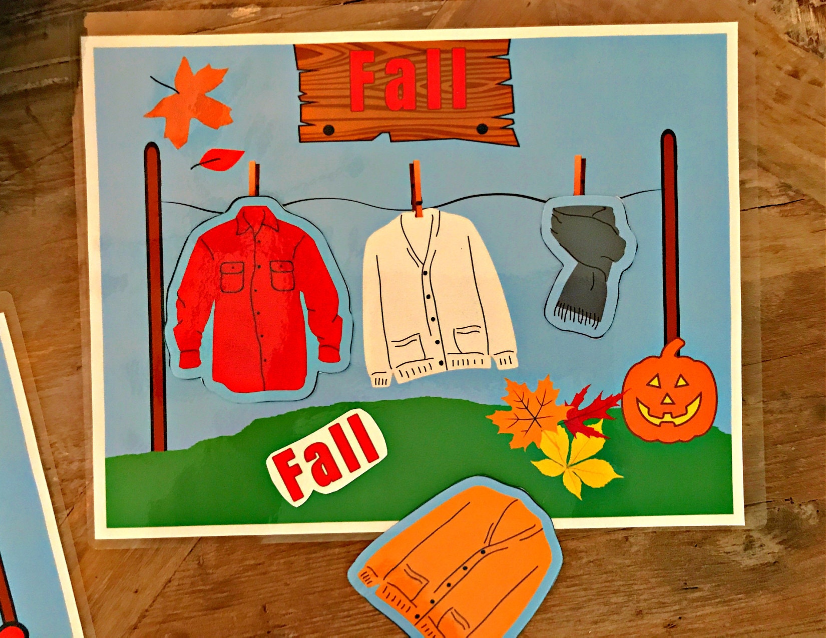 Four Seasons Learn Seasons Sorting Mats Weather Clothing Center ...