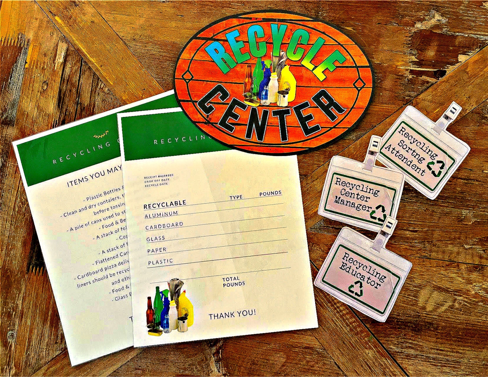 Recycling Center Dramatic Play | Recycle Pretend Play | Preschool Toy ...