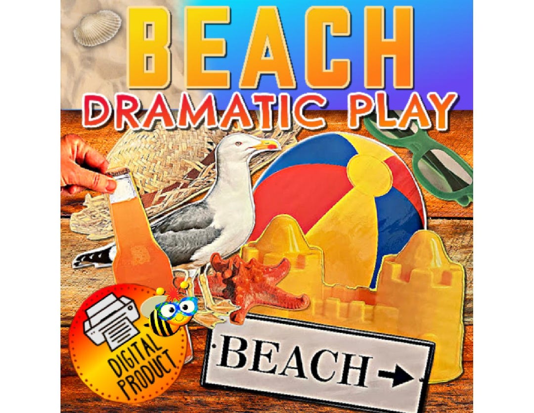 Beach Dramatic Play | Beach Trip Pretend Play | Bulletin Board ...