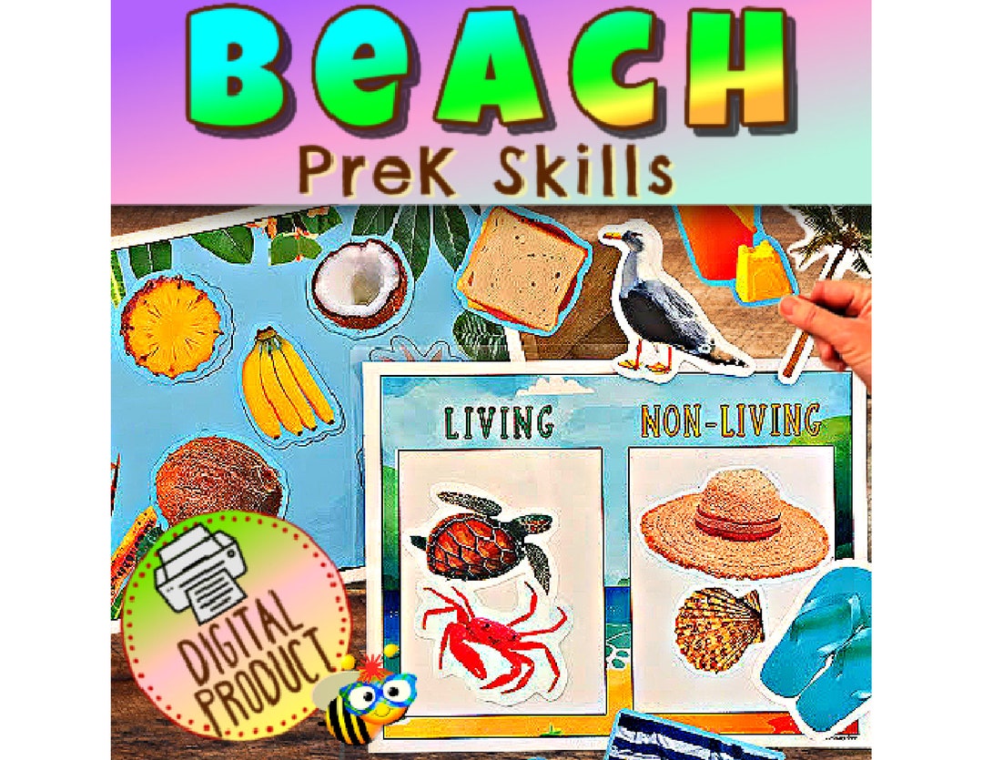 Beach Busy Book | Early Learning Binder | Prek Skills | Printable Busy ...