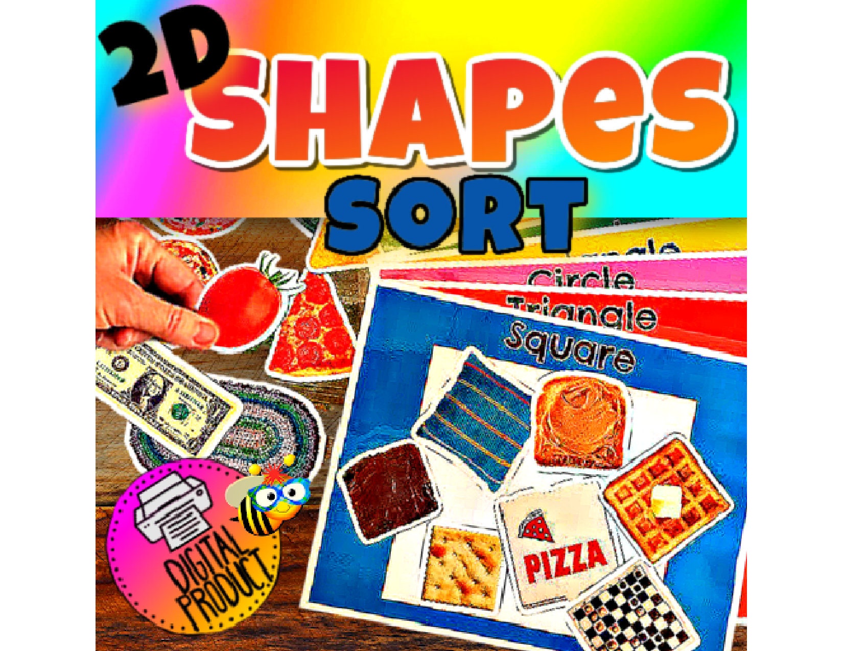 2D Shapes Sorting Mats | Identify Shapes | Environmental Print ...