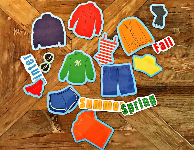 Four Seasons | Learn Seasons | Sorting Mats | Weather Clothing | Center ...