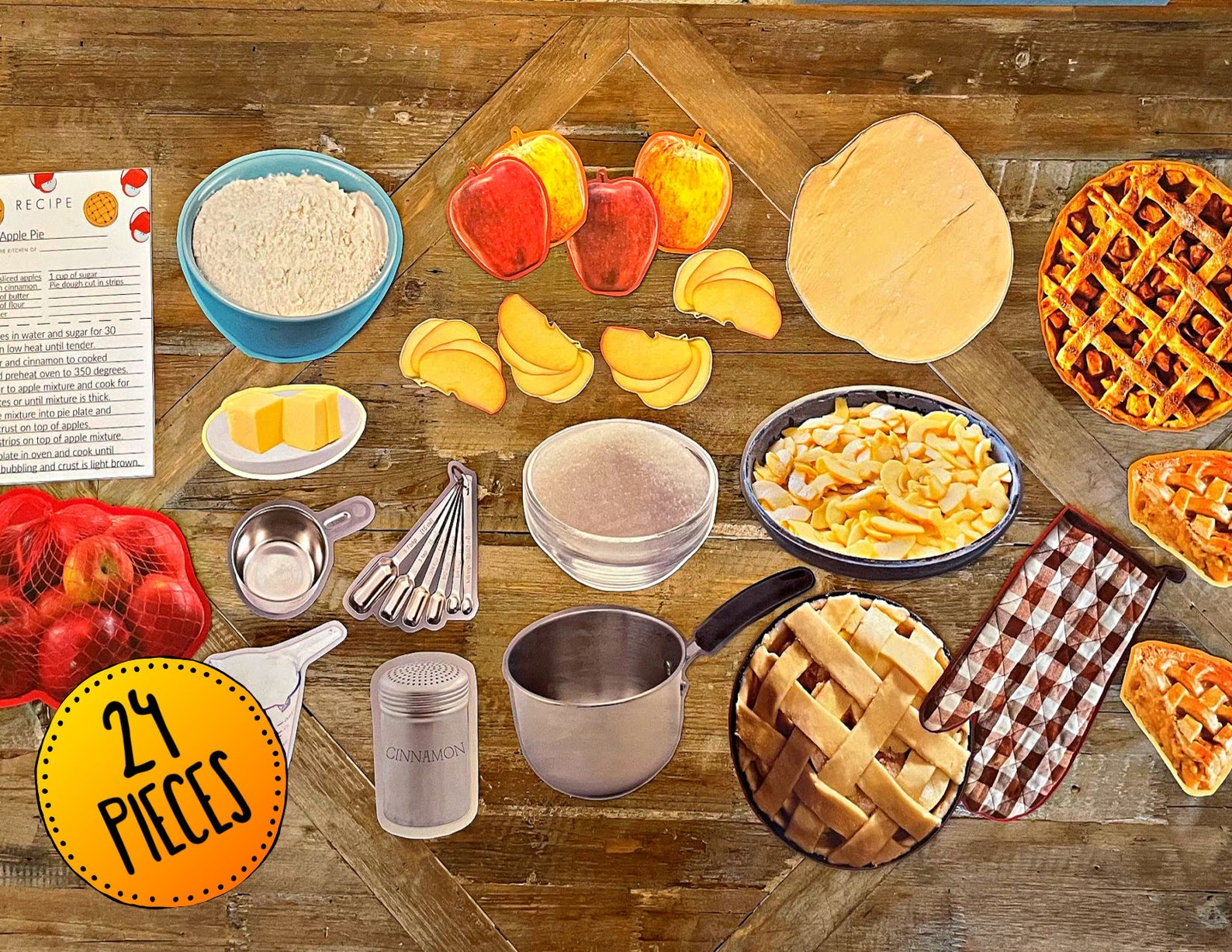Make an Apple Pie Dramatic Play | Printable | Life Skills | Recipe for ...
