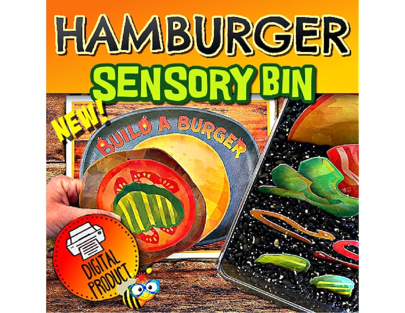 Build a Hamburger Sensory Bin | Hamburger Activity | Sensory Bin ...