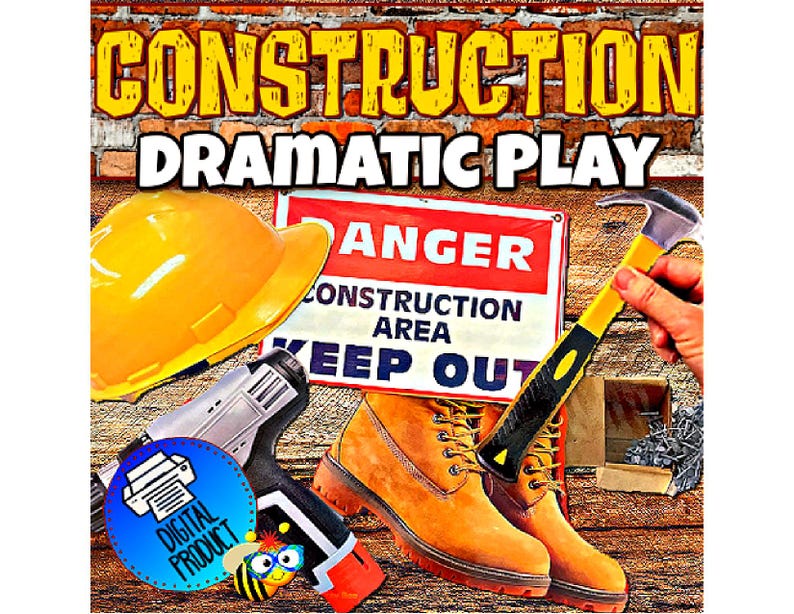 Construction Dramatic Play | Pretend Tools | Printable Preschool ...