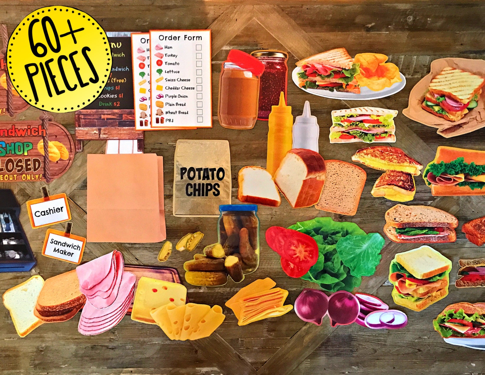 Sandwich Shop Dramatic Play | Restaurant Dramatic Play | Sandwich ...