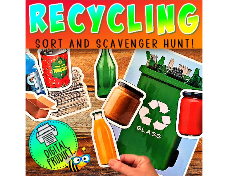 Recycling Activity Conservation Activity Sorting Mats Scavenger Hunt ...