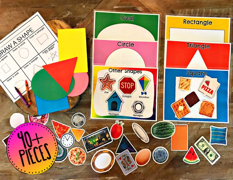 2-D Shapes Sorting Mats Identify Shapes Environmental Print Printables ...