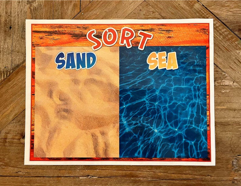 Sand and Sea Sorting Sensory Bin | Ocean Objects Sorting | Sensory Bin ...