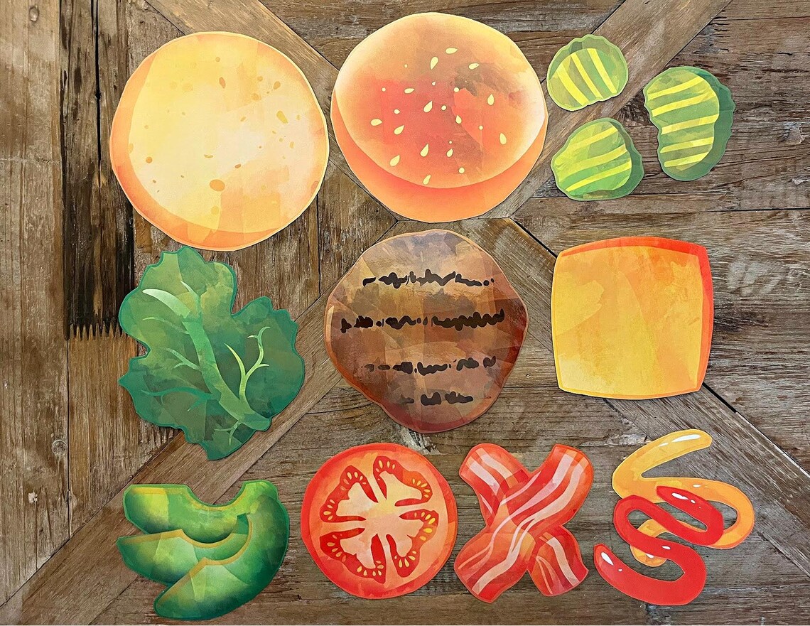 Build a Hamburger Sensory Bin | Hamburger Activity | Sensory Bin ...