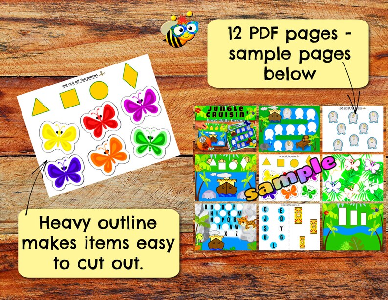Jungle Busy Book | Printable Busy Book | Early Binder Jungle | Jungle ...
