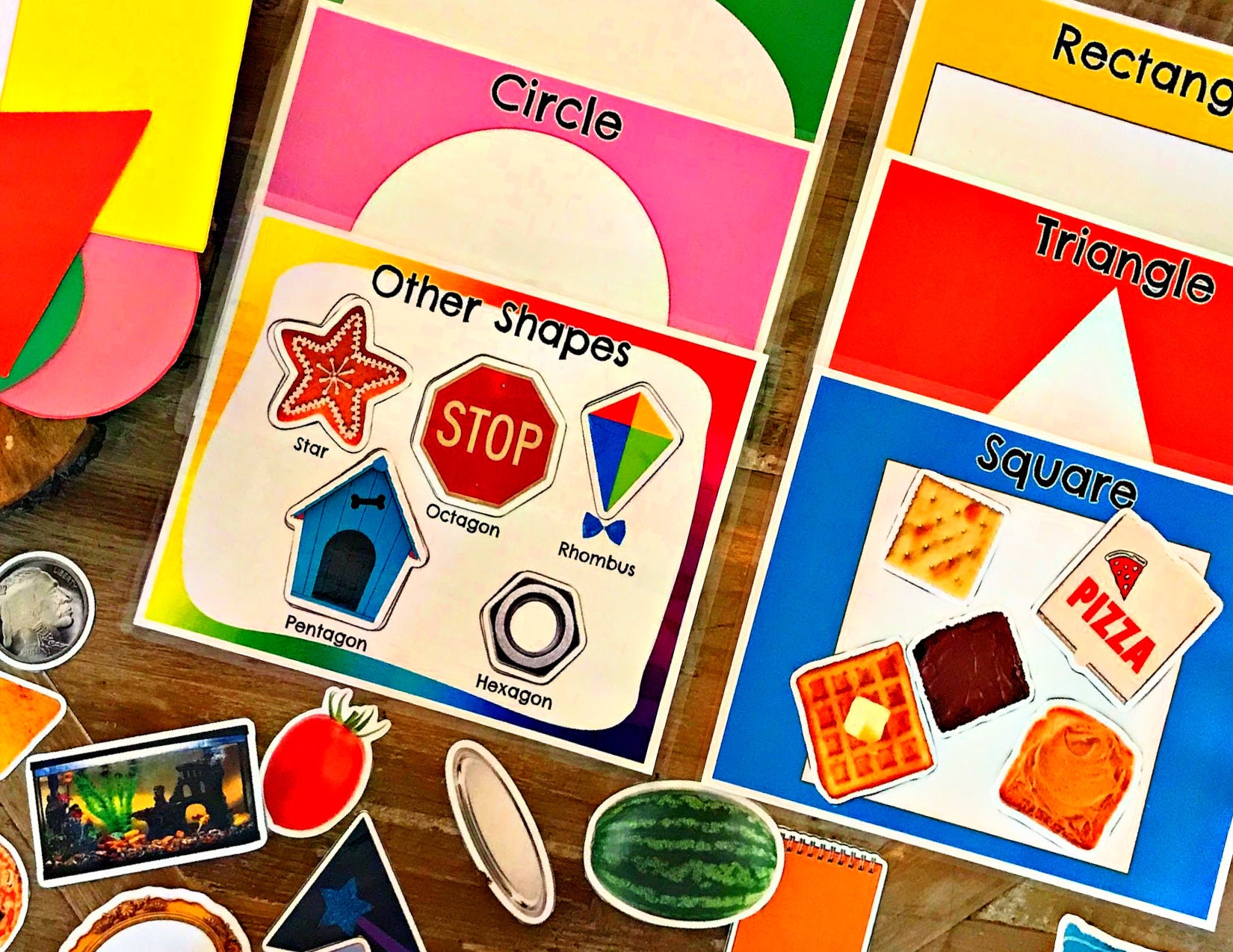 2D Shapes Sorting Mats | Identify Shapes | Environmental Print ...