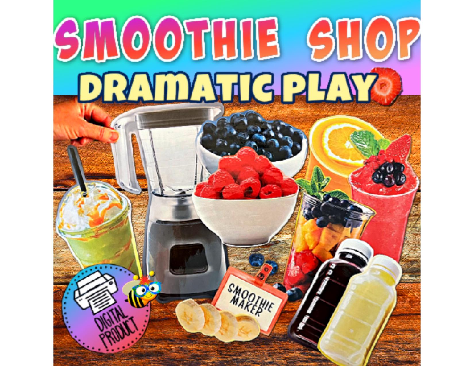 Smoothie Shop Dramatic Play | Fruit Cutouts | Preschool Play | Identify ...