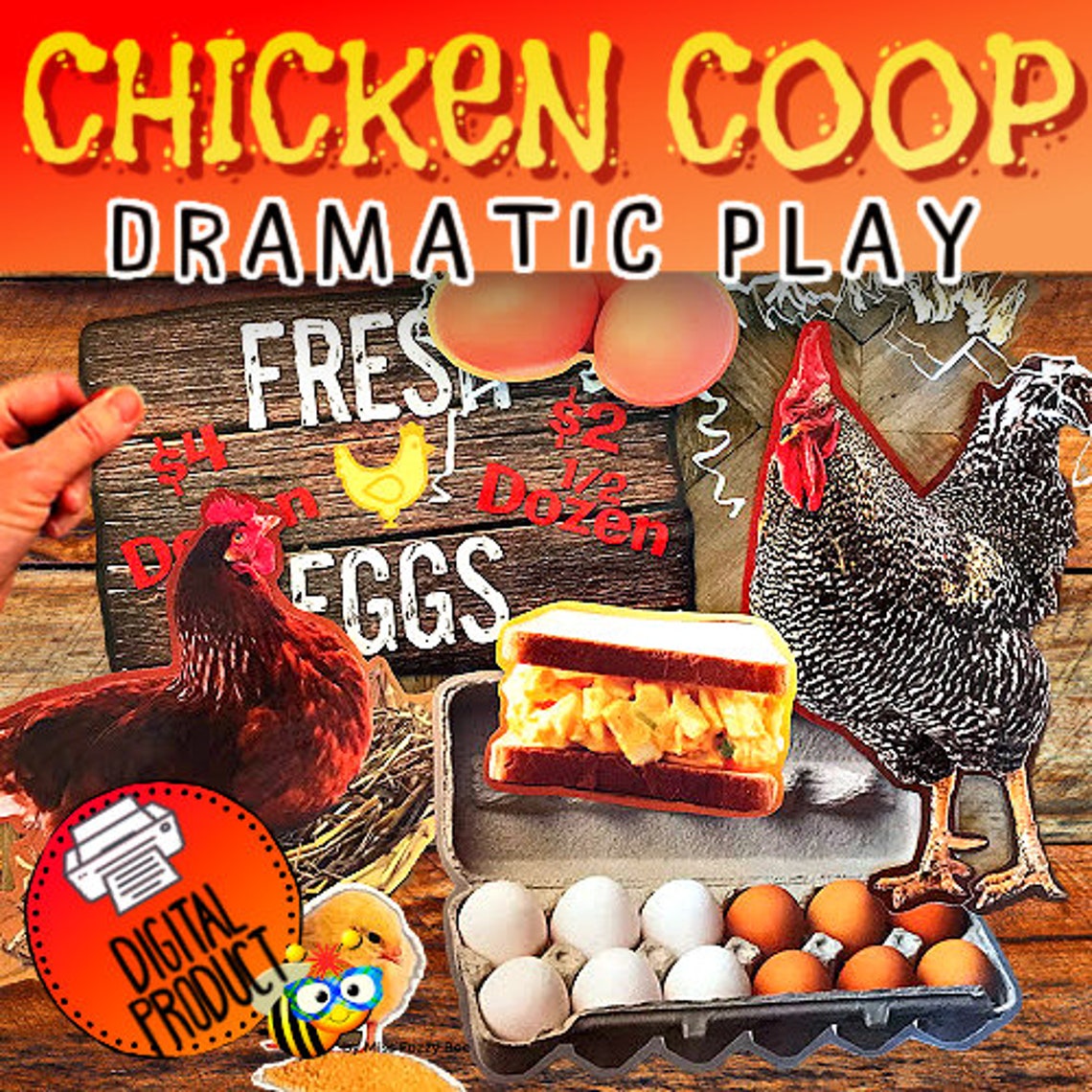 Dramatic Play Farm Chicken Life Cycle Life Cycle Chicken - Etsy