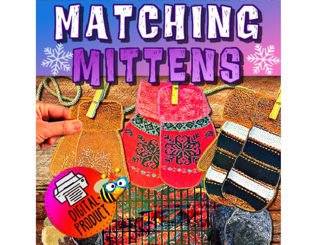 Matching Mittens | Winter Activity | Matching Activity| Center ...