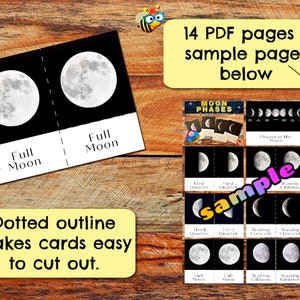 Moon Phases | Phases of the Moon | Three-part Cards | Printable ...