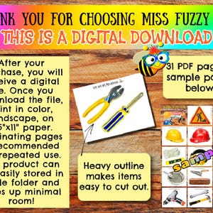 Construction Dramatic Play | Pretend Tools | Printable Preschool ...