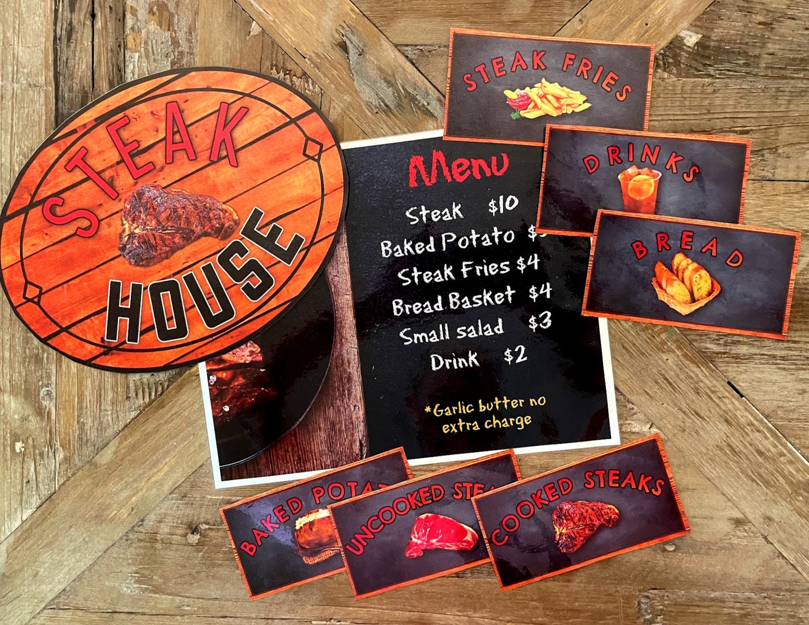 Steak House Dramatic Play | Food Pretend Play | Food Cutouts | Prek ...