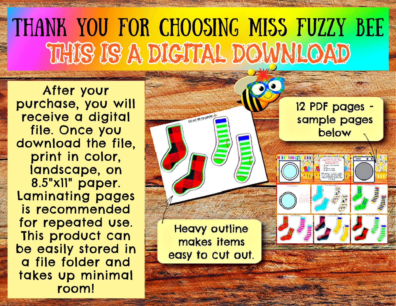Preschool Matching Activity | Socks Activity | Printables | Preschool ...