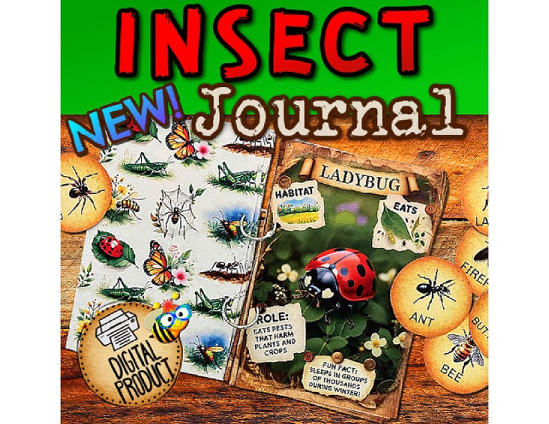 Insect Journal | Printable Bug Book | Digital Download | Reading Center ...