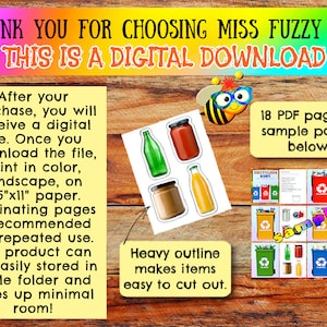 Recycling Sort Activity | Conservation Activity | Sorting Mats ...