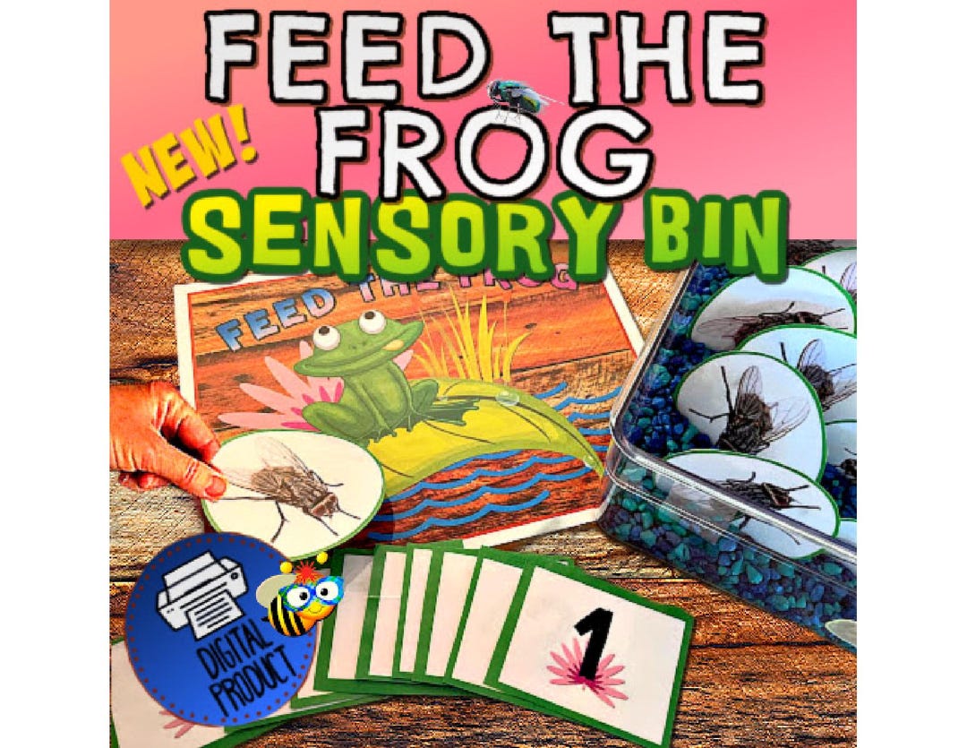 Feed the Frog Sensory Bin Activity | Frog Theme | Counting Activity ...