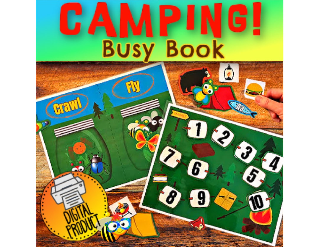 Busy Book Camping | Camping Theme | Camping Activities | Preschool ...