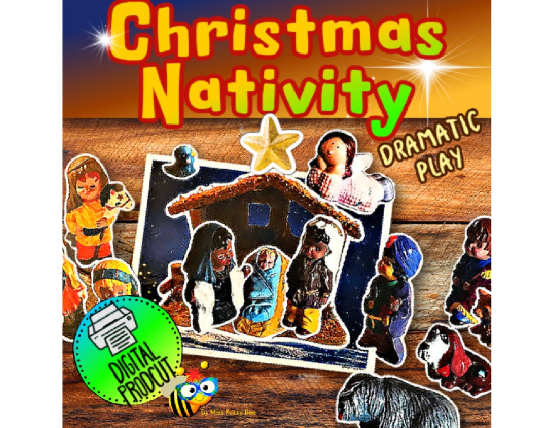 Nativity Scene Printable Dramatic Play Pretend Play Christian Christmas ...