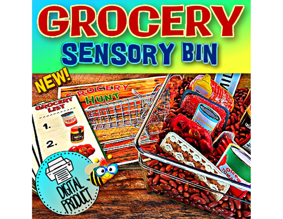 Sensory Bin Grocery List Grocery Activity Sensory Bin Activity Seek and ...