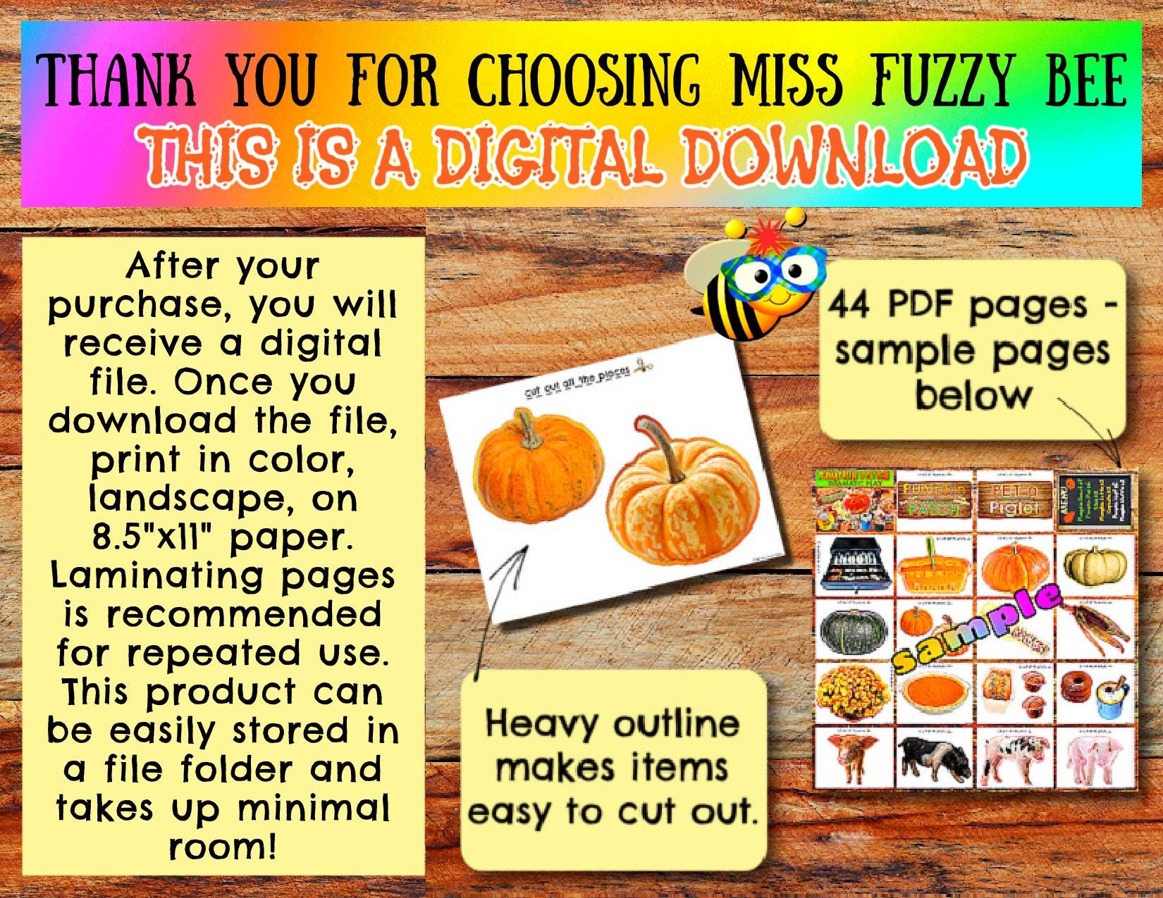 Pumpkin Patch Dramatic Play | Digital Download | Printable | Fall ...