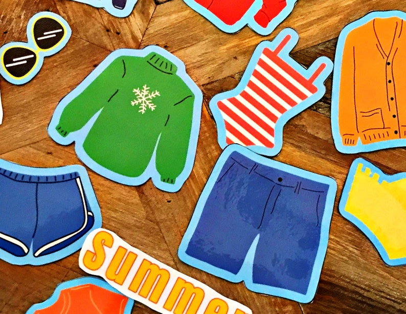 Four Seasons | Learn Seasons | Sorting Mats | Weather Clothing | Center ...