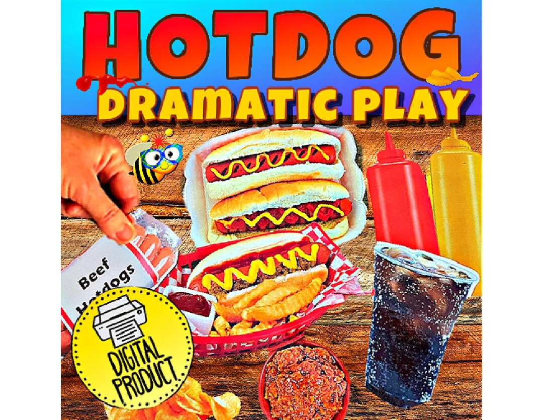 Hotdog Cart Dramatic Play | Food Pretend Play | Food Cutouts | Prek ...