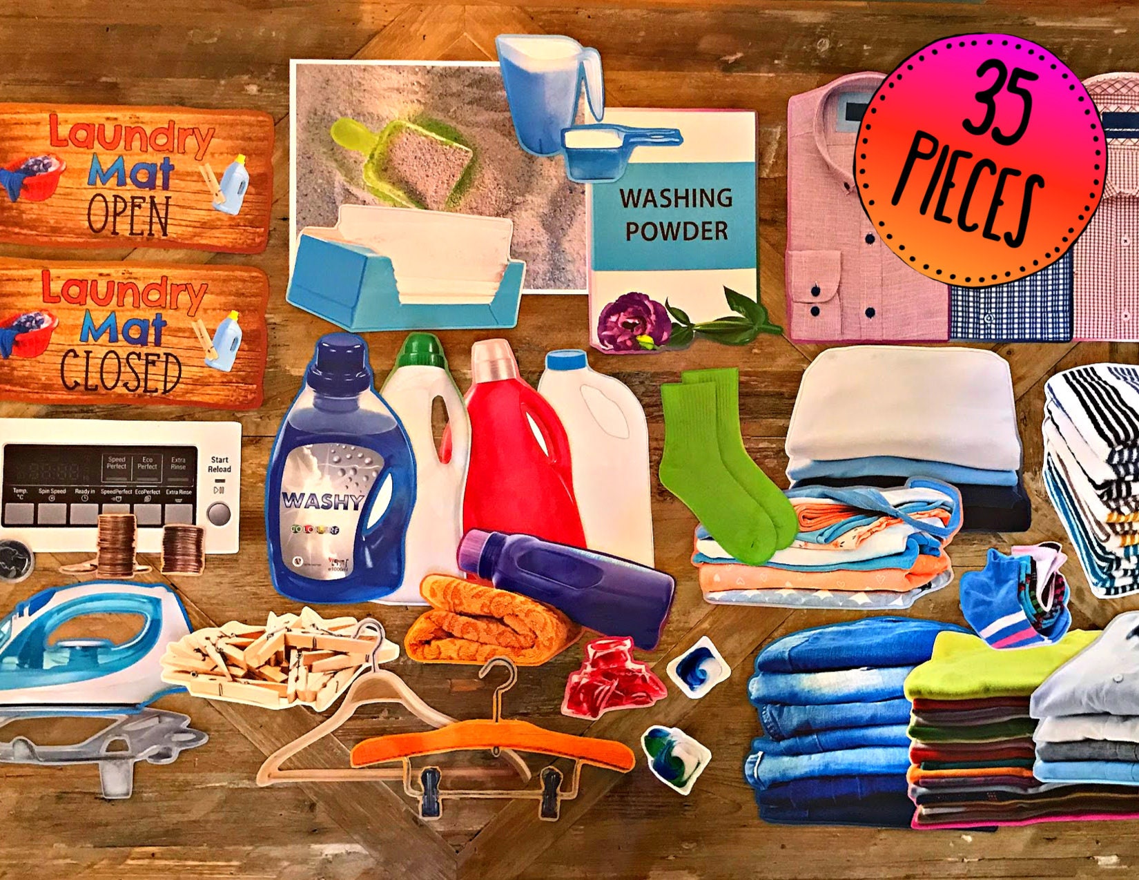 Laundry Dramatic Play Printable Dramatic Play for Preschool Homeschool ...