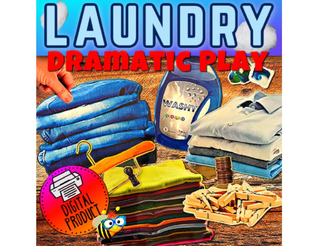 Laundry Dramatic Play Printable Dramatic Play for Preschool Homeschool ...