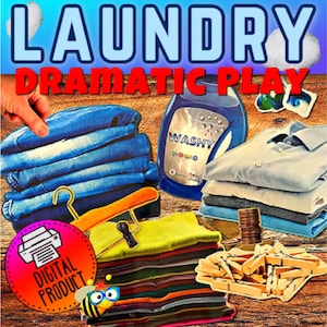 Laundry Dramatic Play Printable Dramatic Play for Preschool Homeschool ...