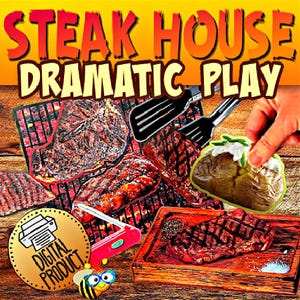 Steak House Dramatic Play Food Pretend Play Food Cutouts Prek Pretend ...